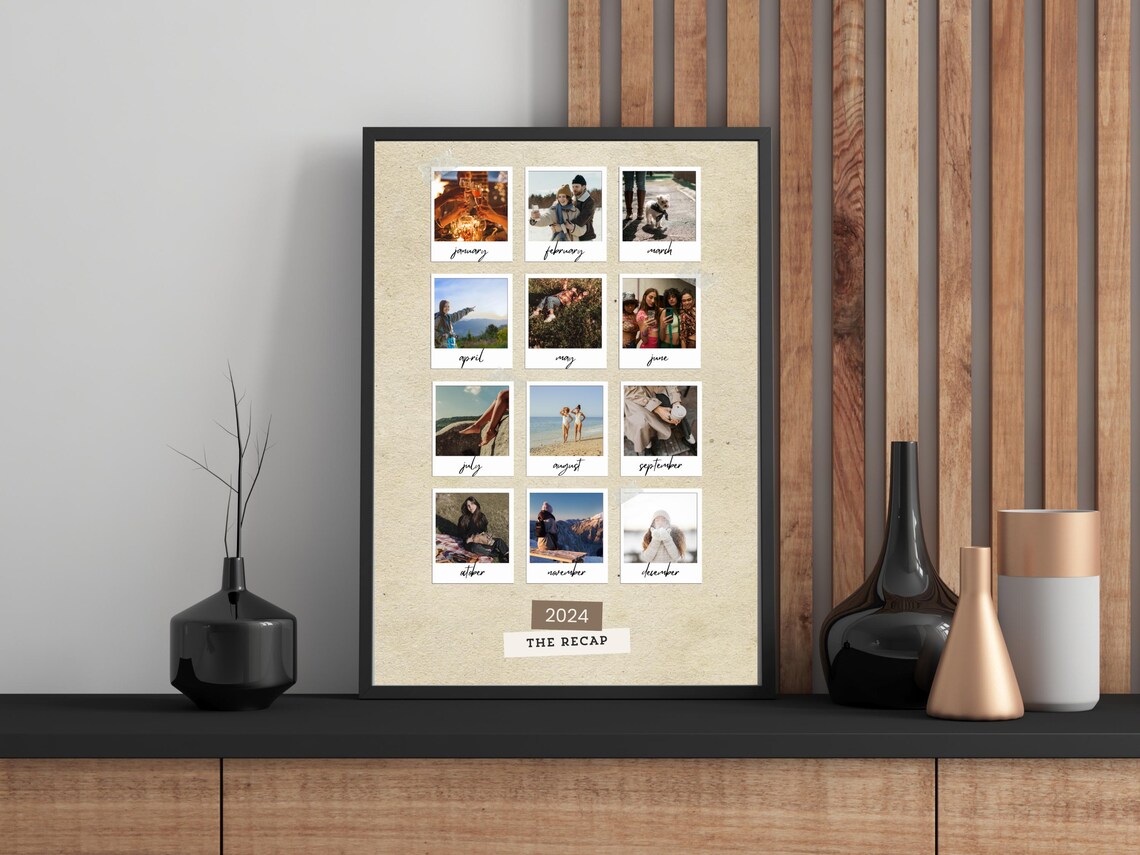 Custom Minimalist Polaroid Photo Collage | Year Recap | Vintage Style ...