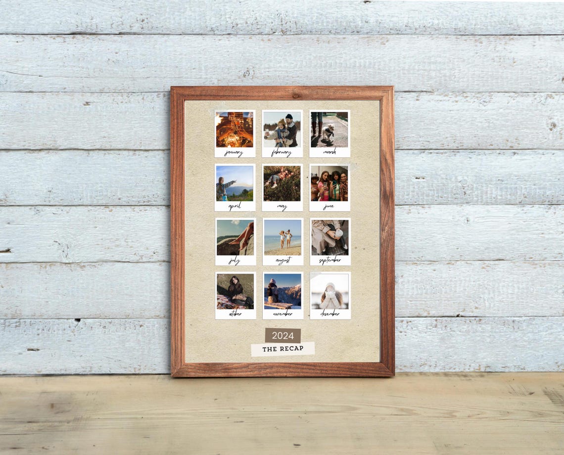 Custom Minimalist Polaroid Photo Collage | Year Recap | Vintage Style ...