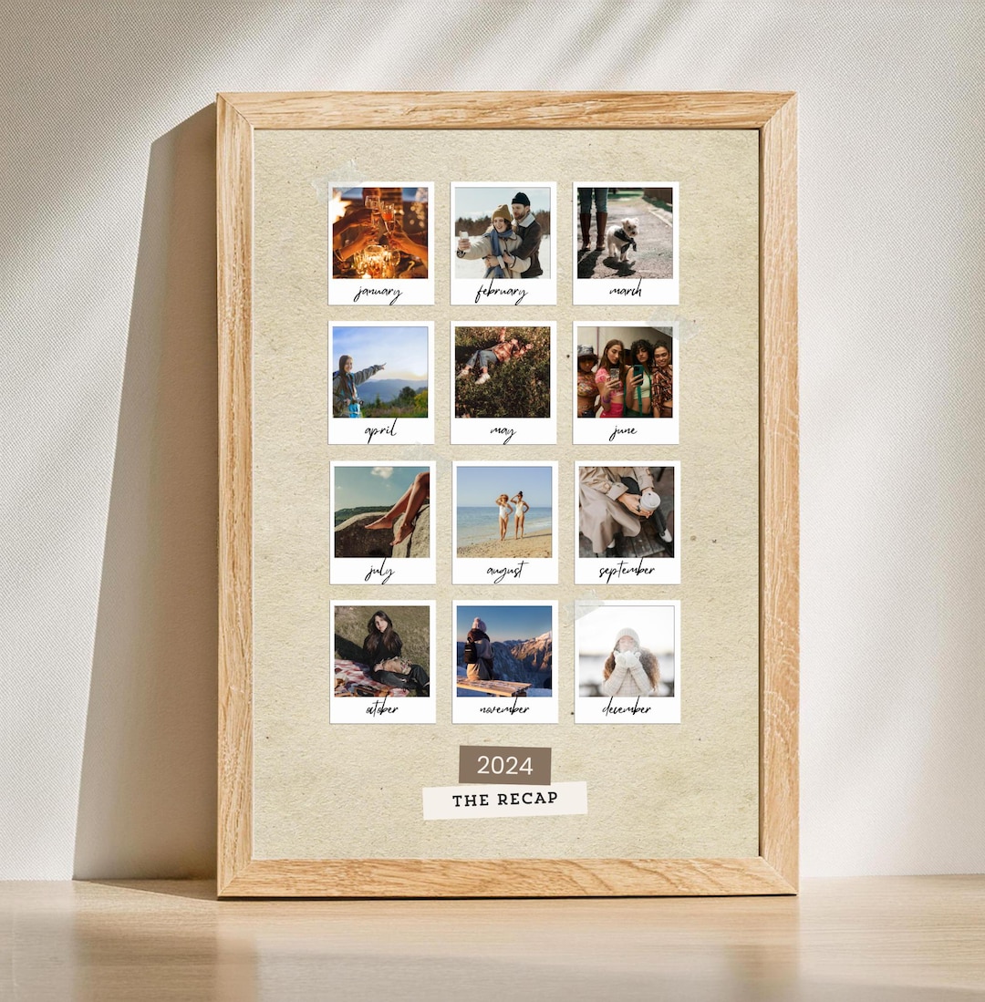 Custom Minimalist Polaroid Photo Collage | Year Recap | Vintage Style ...