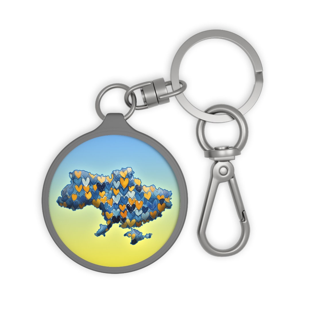 Ukraine Map Key Chain, Ukraine Flag Keychain, Ukrainian Keyring Tag, Ukraine Gifts - Etsy