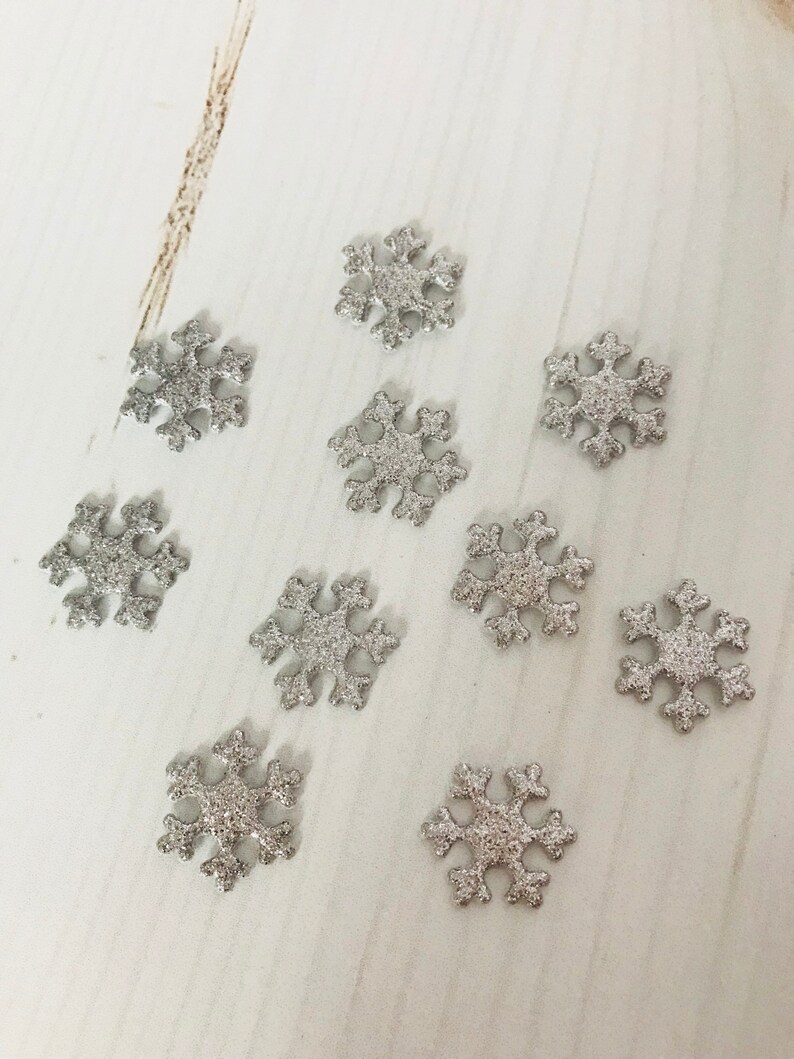 10 Mini Glitter Silver Flash Powder Snow Flakes Bow Supplies - Etsy