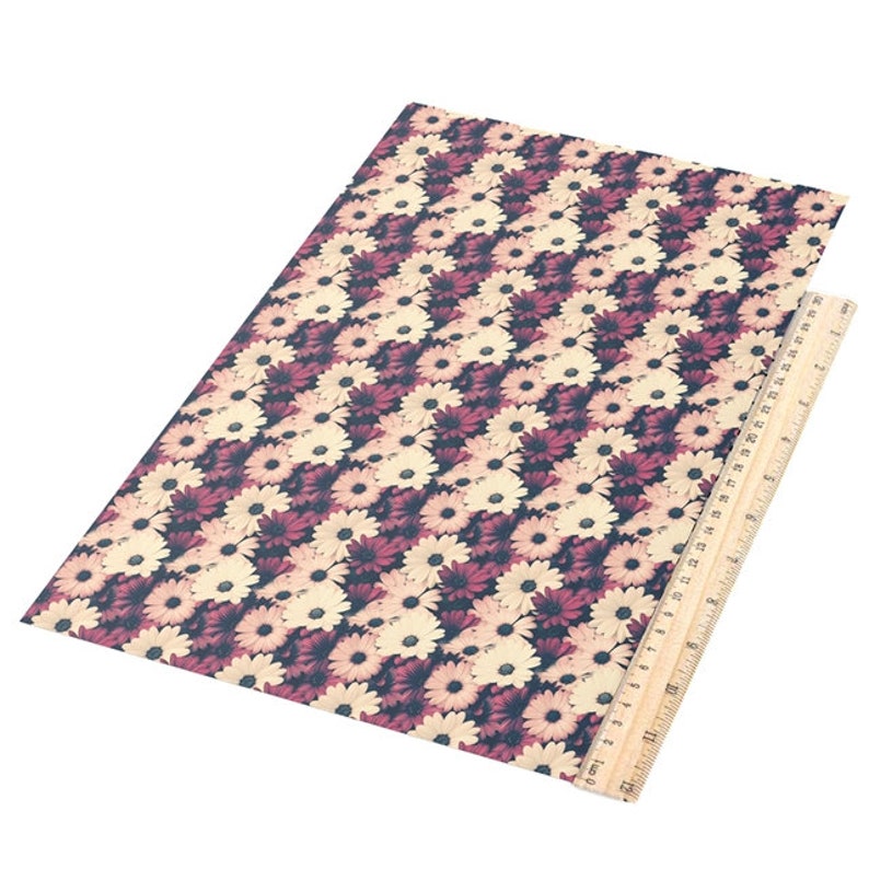 Floral Flowers Printed Leather Sheet Synthetic Leather - Etsy