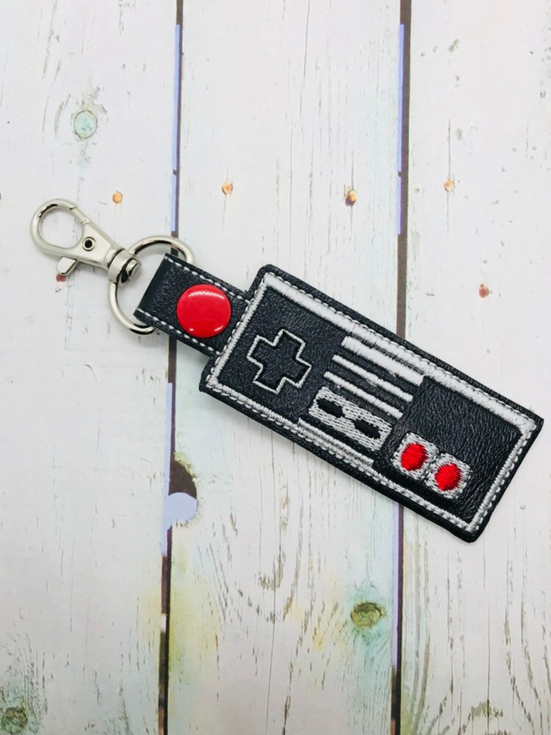 Retro Game Controller, Snap Tab, Keychain, Key Fob, Luggage Tag, Zipper ...
