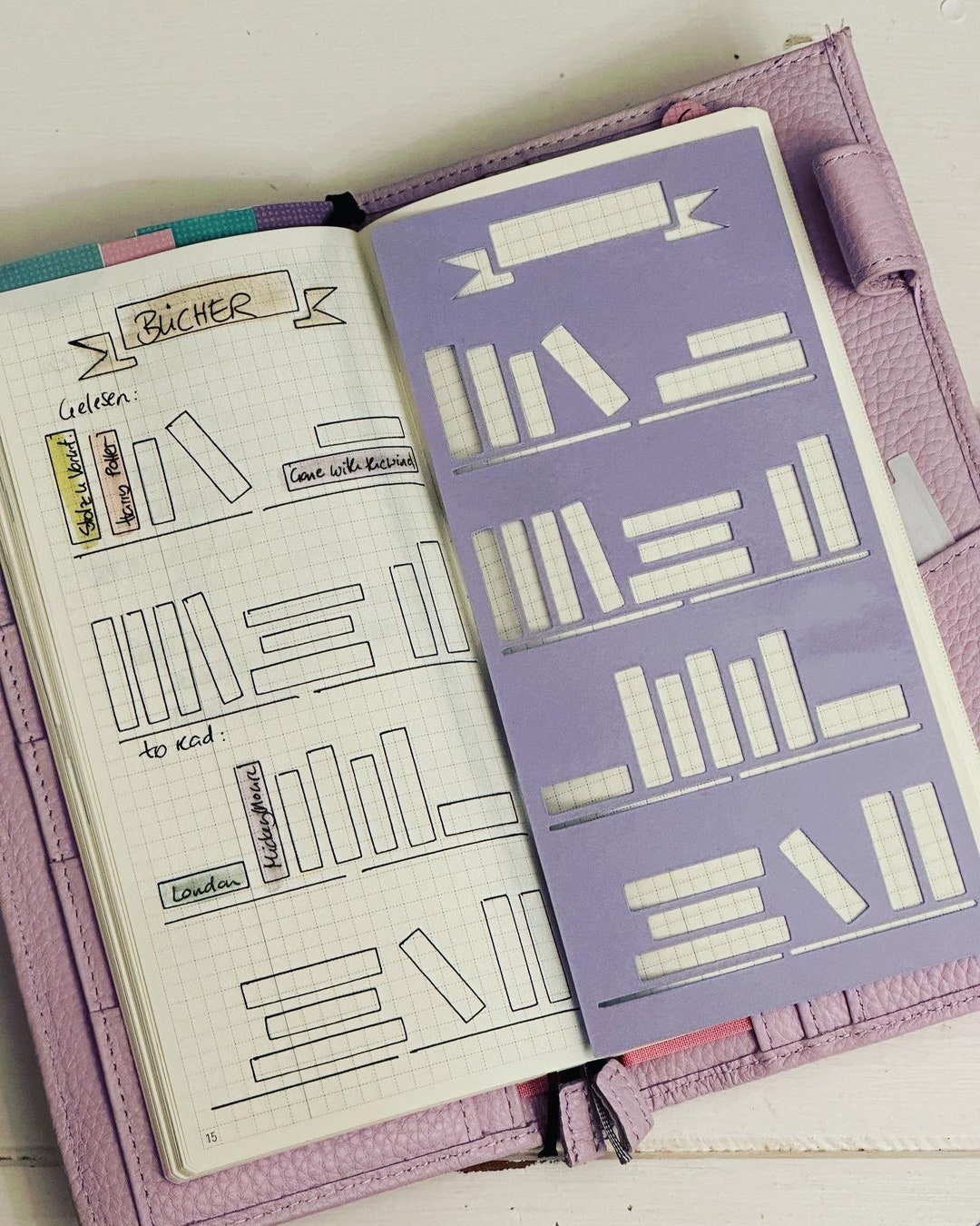 11W Stencil for Notebooks With Weeks Size: Books to Read, Bookshelf - Etsy