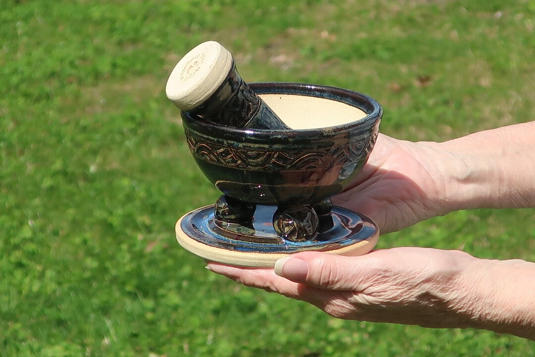Mortar and Pestle, Wheel Thrown Pottery, Pottery Mortar and Pestle, Ceramic Mortar and Pestle ...