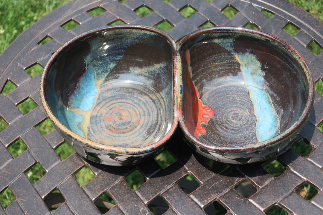 Divided Bowl, Double Bowl, Condiment Bowl, Divided Serving Dish ...
