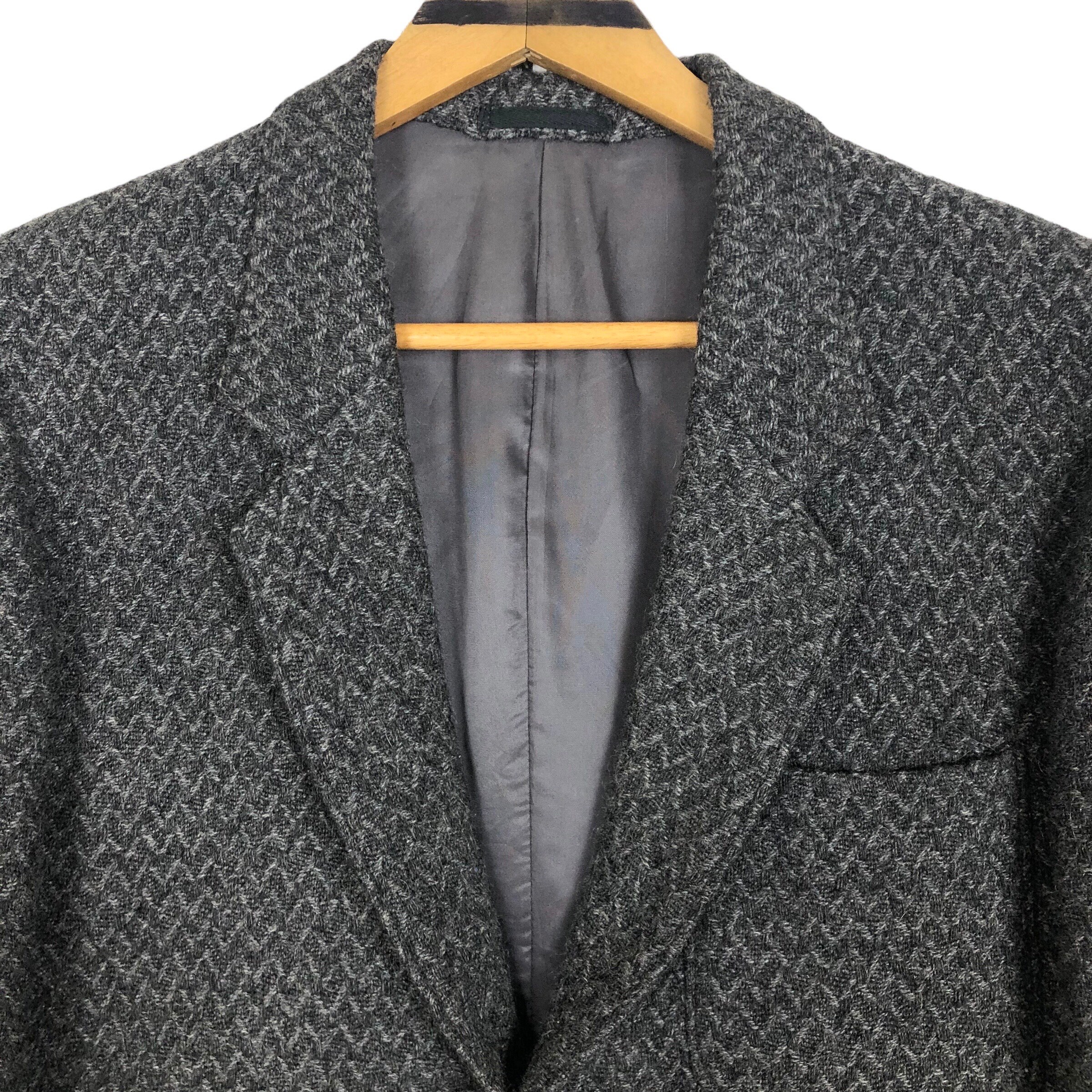 Vintage 80s Y's for Men Wool Tweed Coat Single Breasted Vintage 80s Y's for Men Wool Tweed Coat Single Breasted