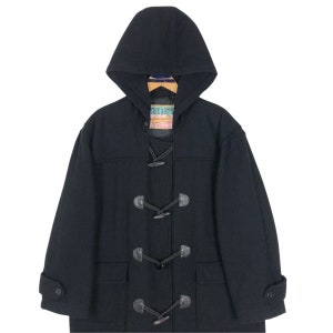 Vintage Hysteric Glamour Duffle Coat Wool Hoodie Duffel Jacket Toggle ...