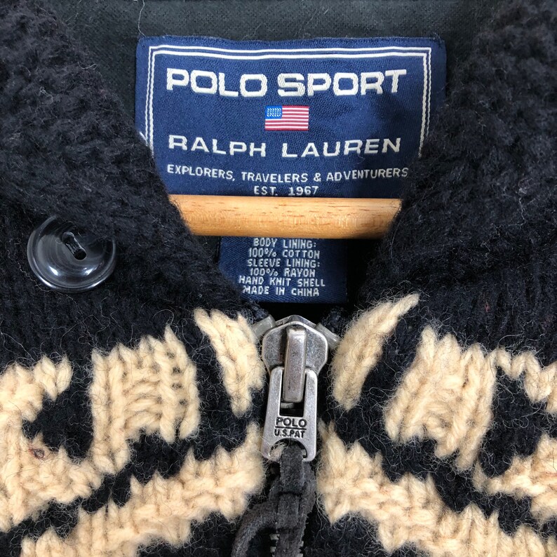 Vintage Polo Sport Ralph Lauren Knitted Sweater Knitwear Polo RL ...