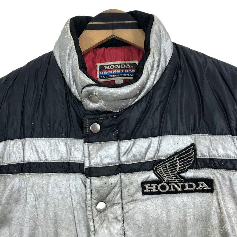 Vintage 90s Honda Racing Puffer Vest: Embroidered Logo, Size S - Etsy