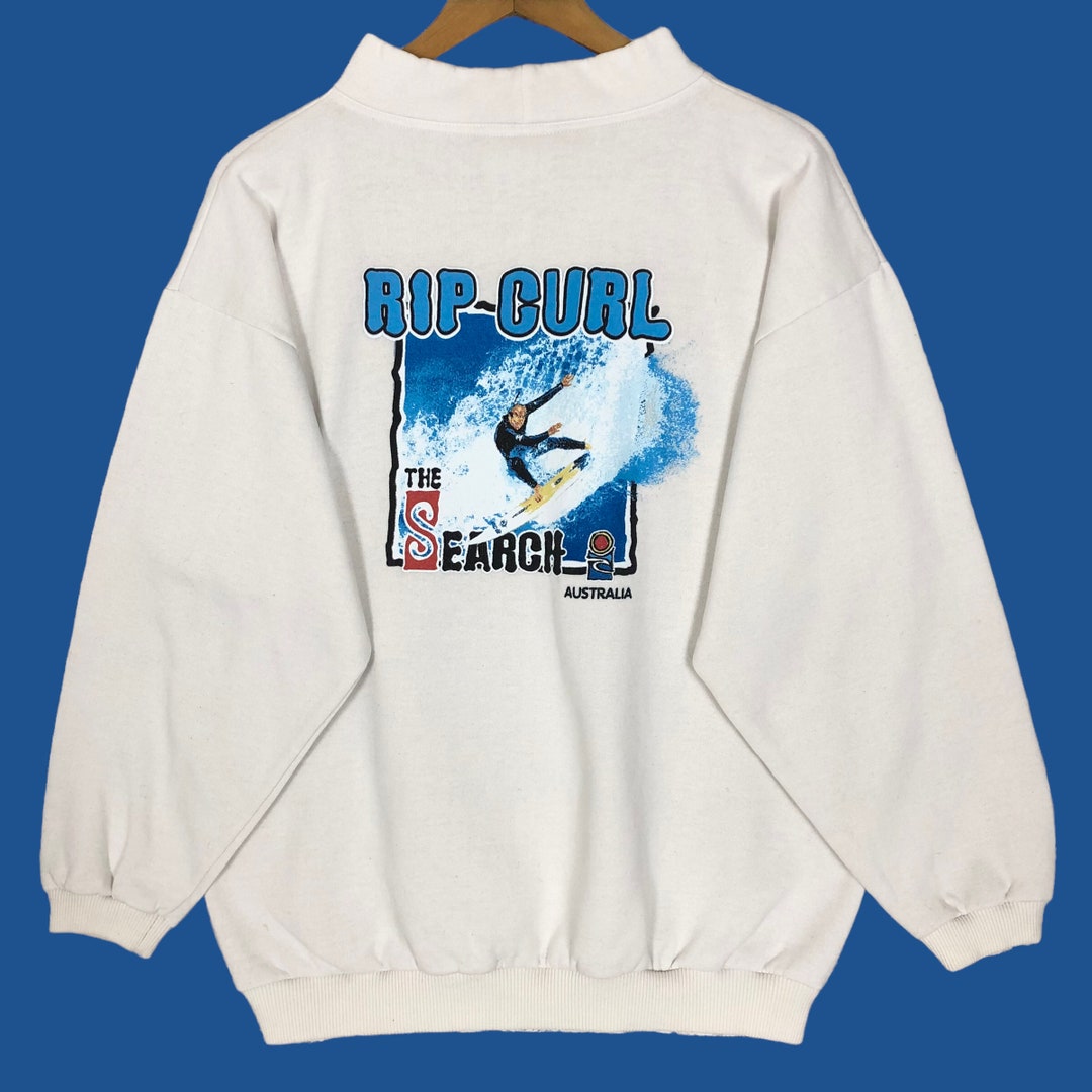Vintage 90s Rip Curl the Search Australia Mock Neck Sweatshirt Pullover ...