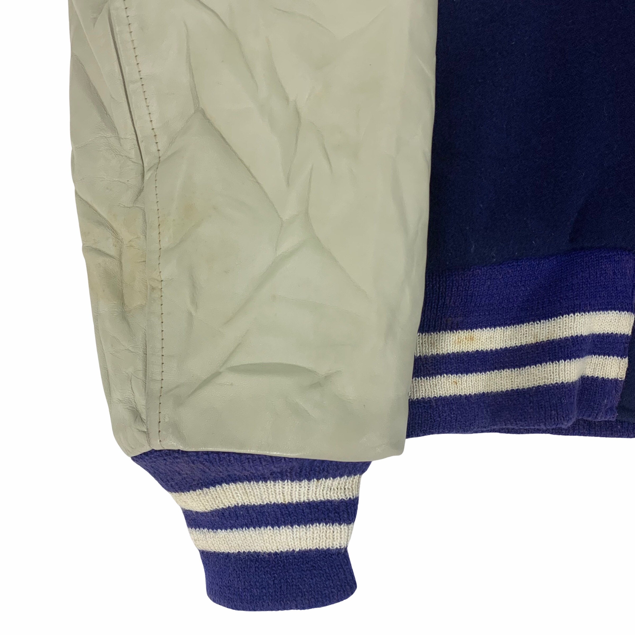 Vintage 50s Dokkyo University Baseball Club Smash Wool Leather Varsity ...