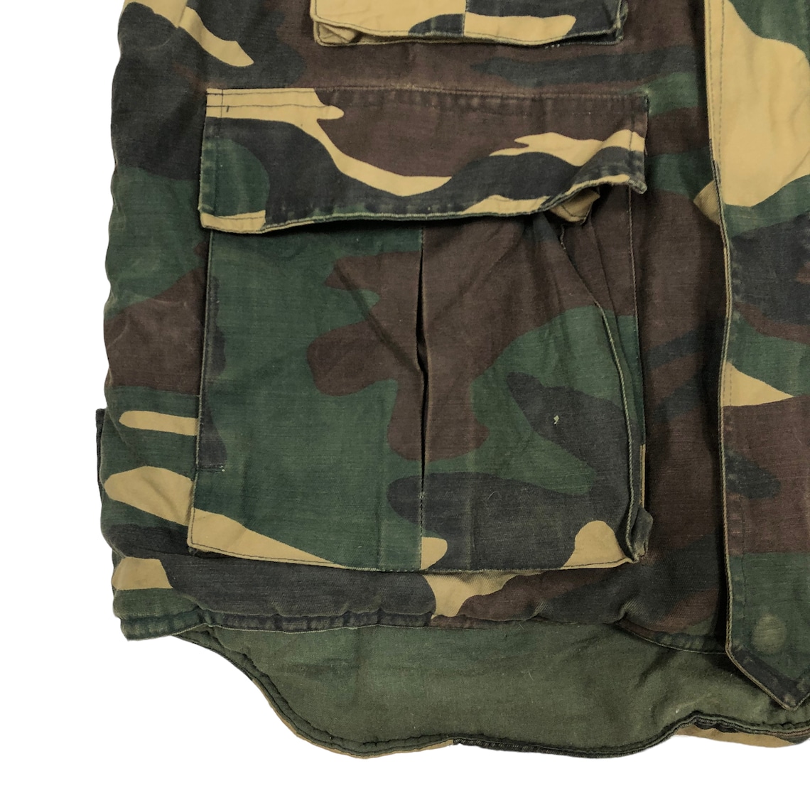 Vintage US Army Tactical Vest Military Cargo Vest Camouflage Zip up ...