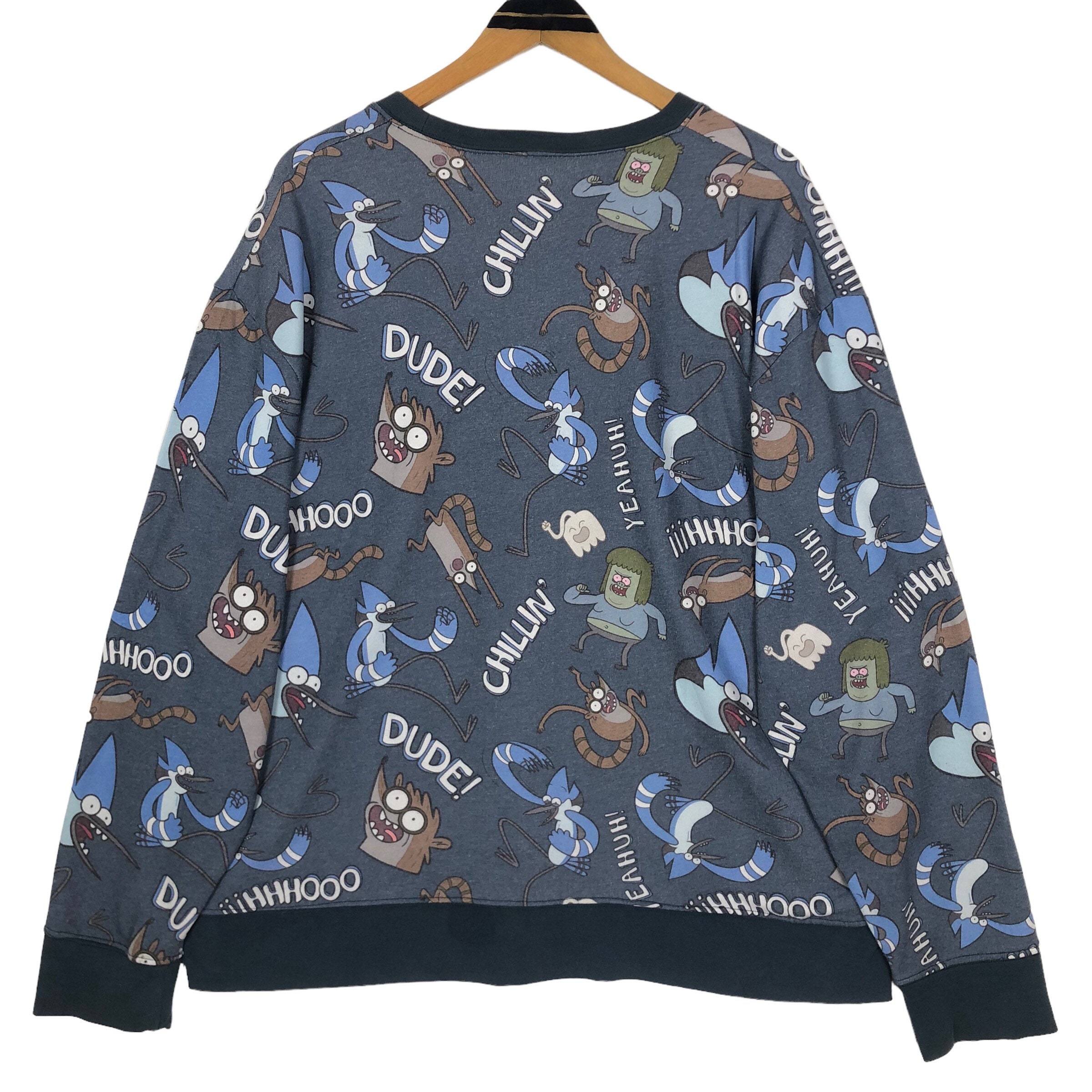 Vintage Regular Show Cartoon Network Crewneck Sweatshirt Pullover ...
