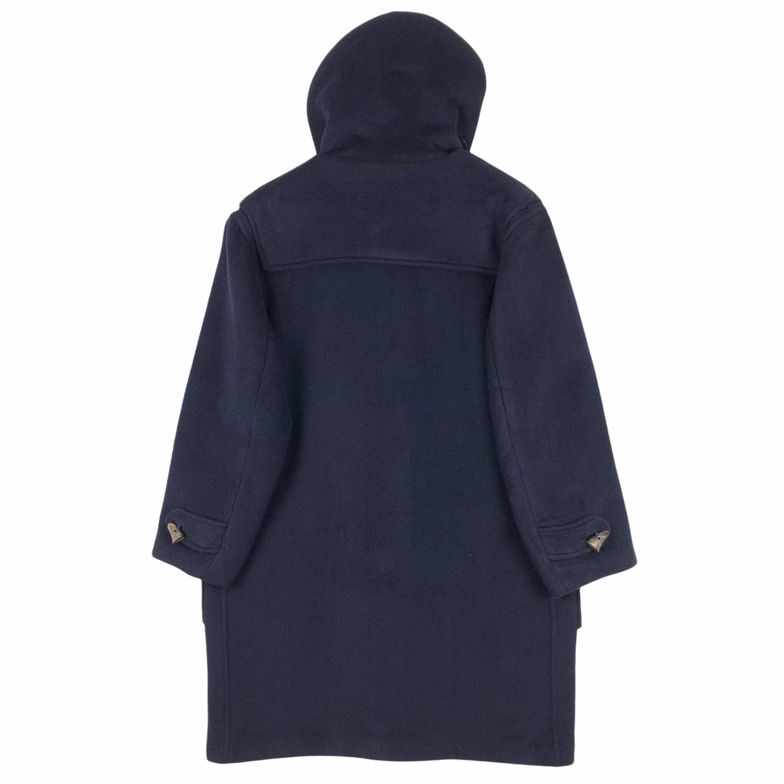 Vintage 90s Gloverall Duffle Coat Tartan Navy Dressgordon Virgin Wool Made in England Toggle ...