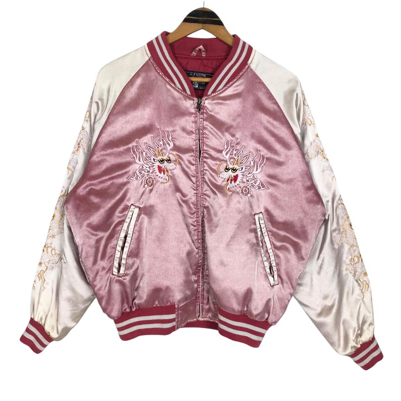 Vintage Sukajan Souvenir Jacket Japanese Traditional Light Jacket Big ...