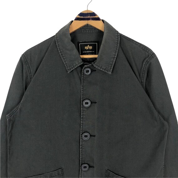 Vintage Alpha Industries Field Jacket Button Up Light… - Gem