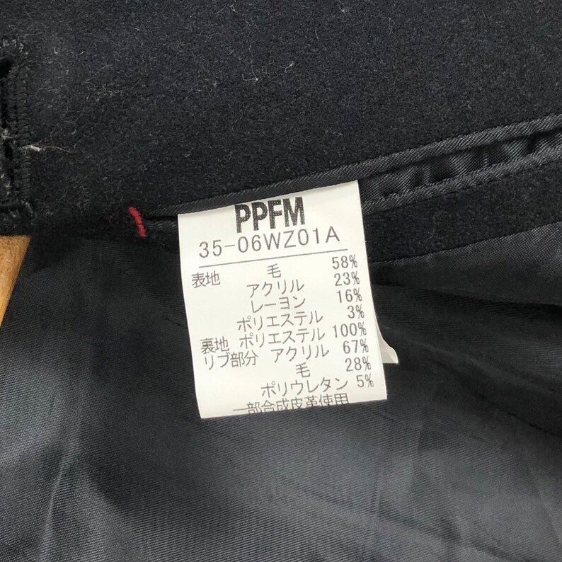 PPFM Wool Fur Hooded Jacket Full Zip Detachable Hoodie Peyton Place for ...