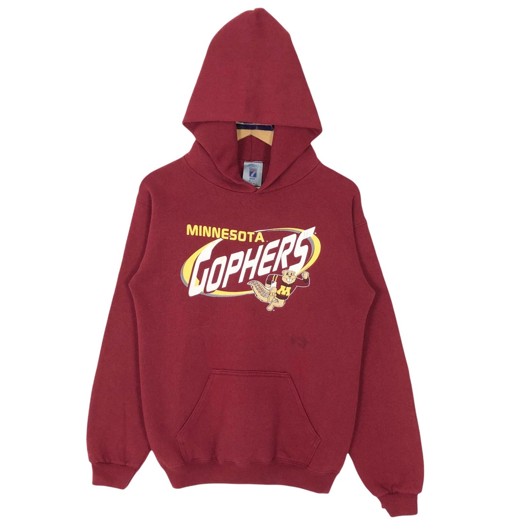 Vintage 90s Minnesota Golden Gophers Hoodie: Big Logo NCAA Sweatshirt ...
