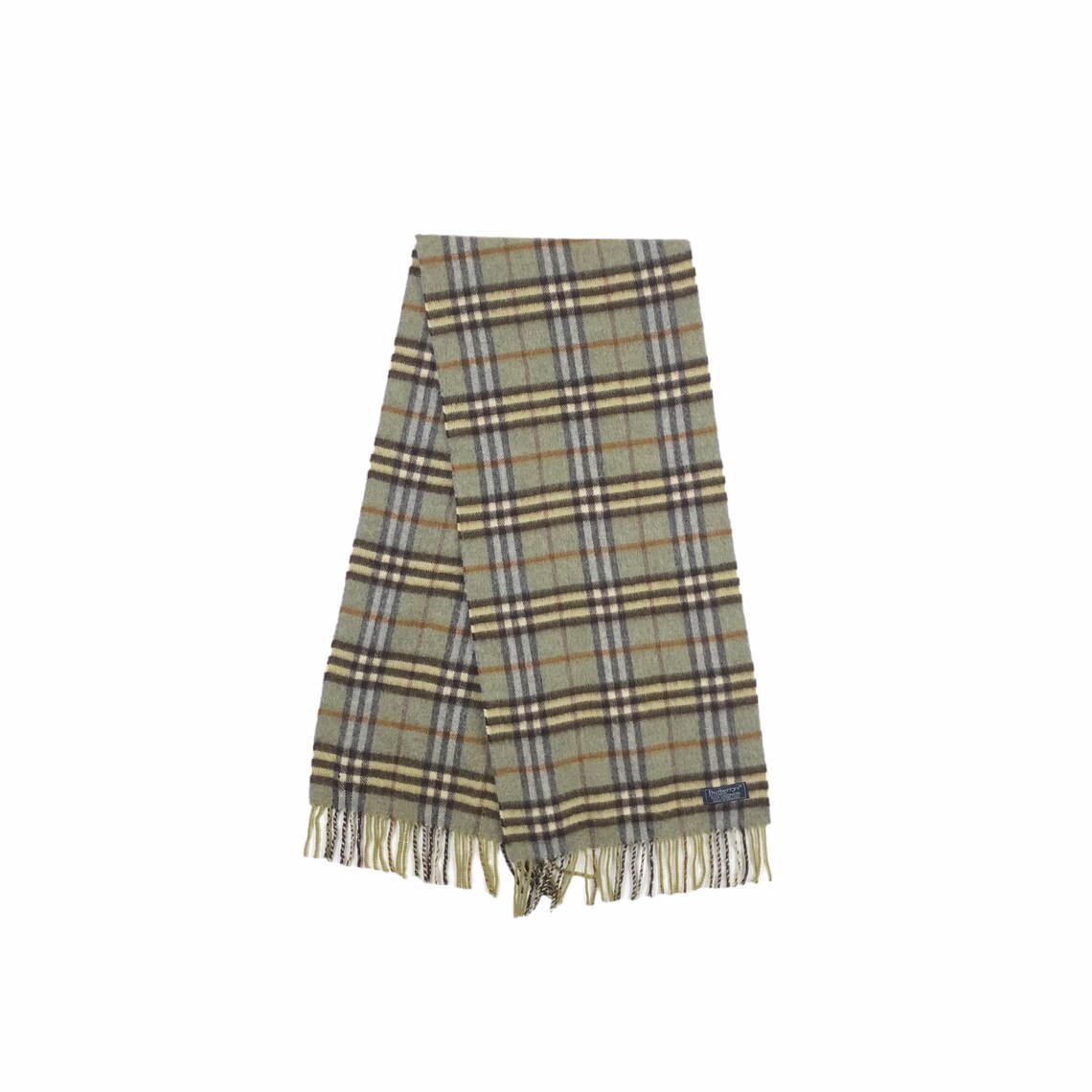 Vintage Burberrys of London 100% Cahsmere Tartan Scarf Checkered Mafla ...