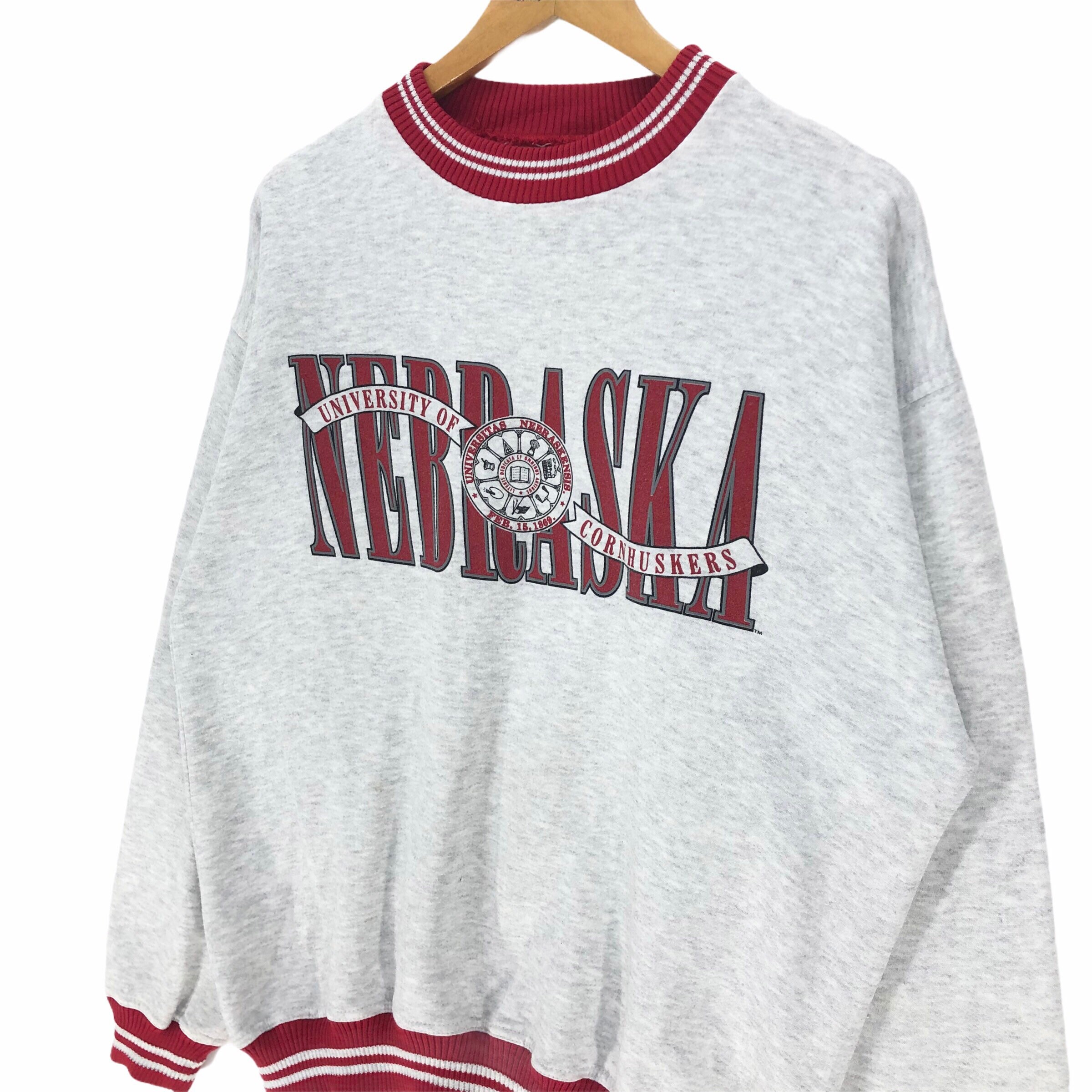 Vintage University of Nebraska Cornhuskers Football Crewneck Sweatshirt ...