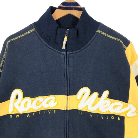 Vintage Rocawear Mock Neck Zip Up Sweatshirt Big Logo… - Gem