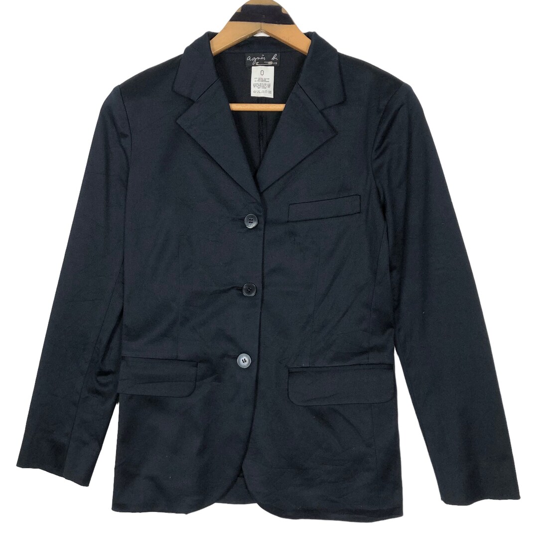 Agnes B. Paris Short Coat Cotton Jacket Single Breasted Notch Lapel ...