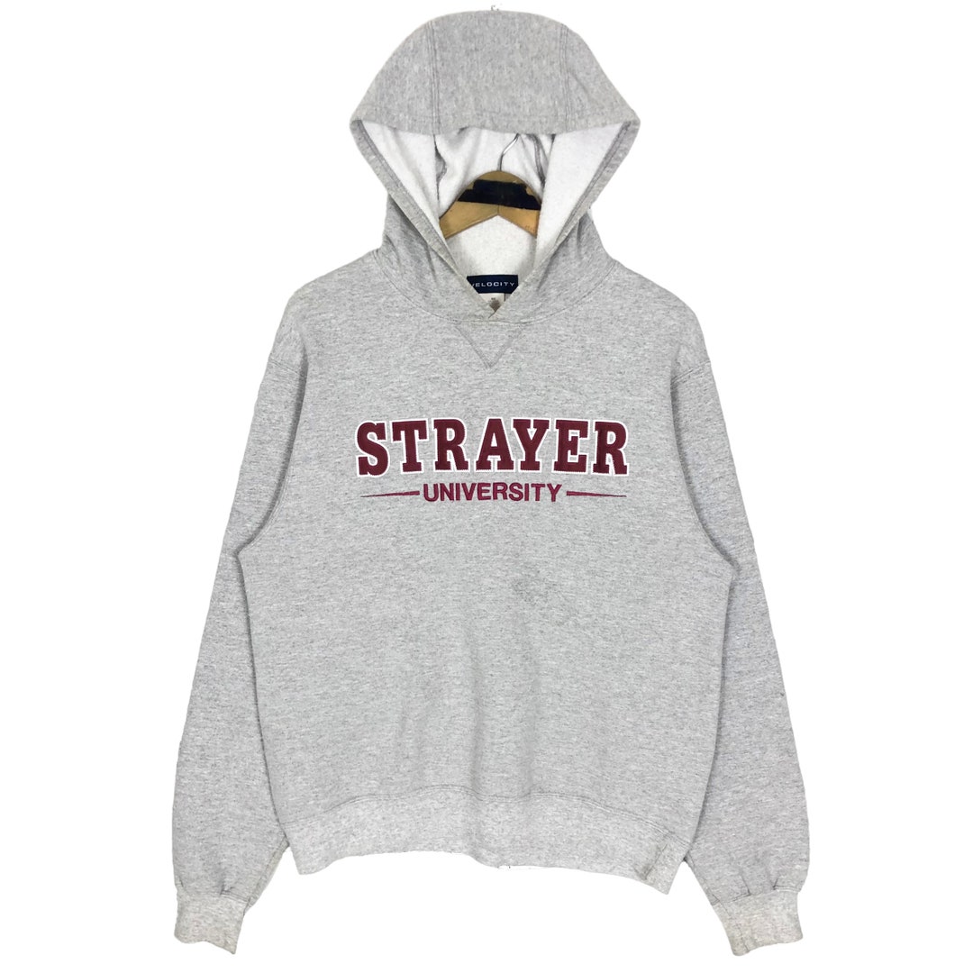 Vintage Strayer University Hoodie Sweater Pullover Sweatshirt Big Logo ...