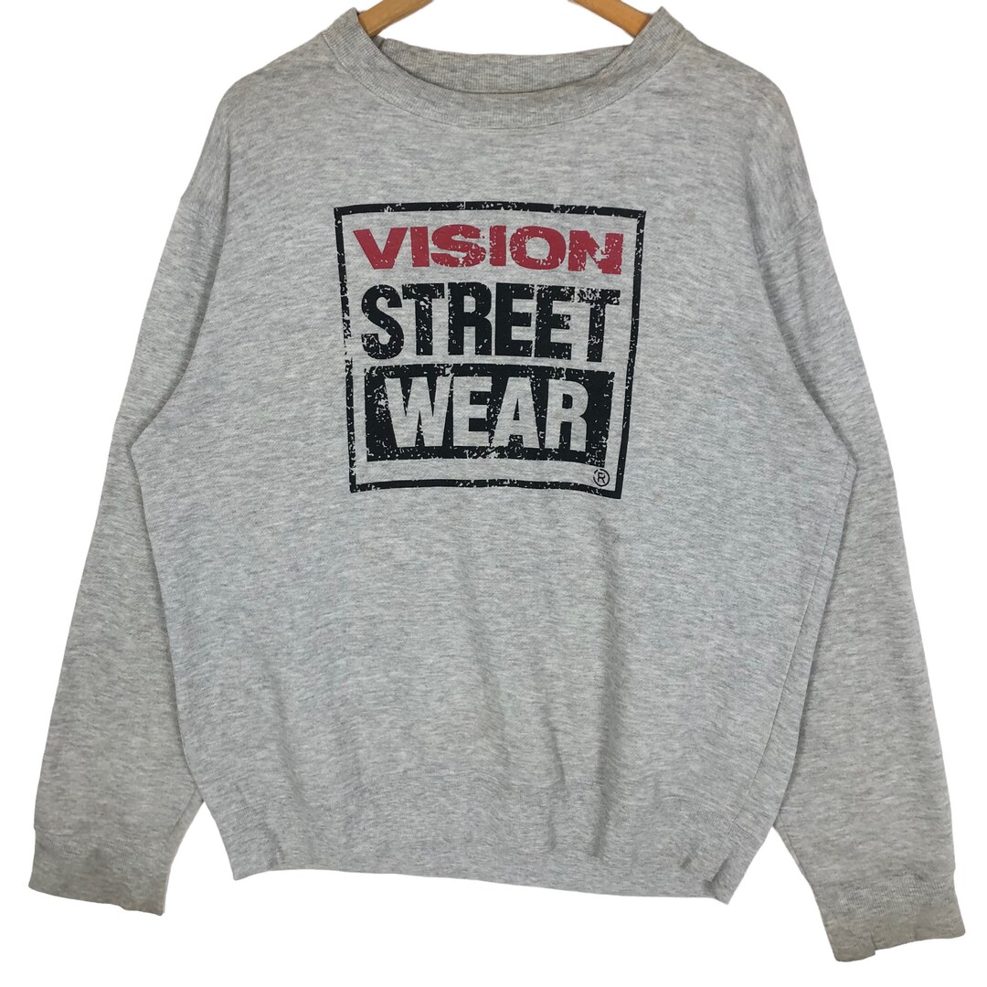Vintage Vision Street Wear Sweatshirt: Big Logo Skateboard Pullover ...
