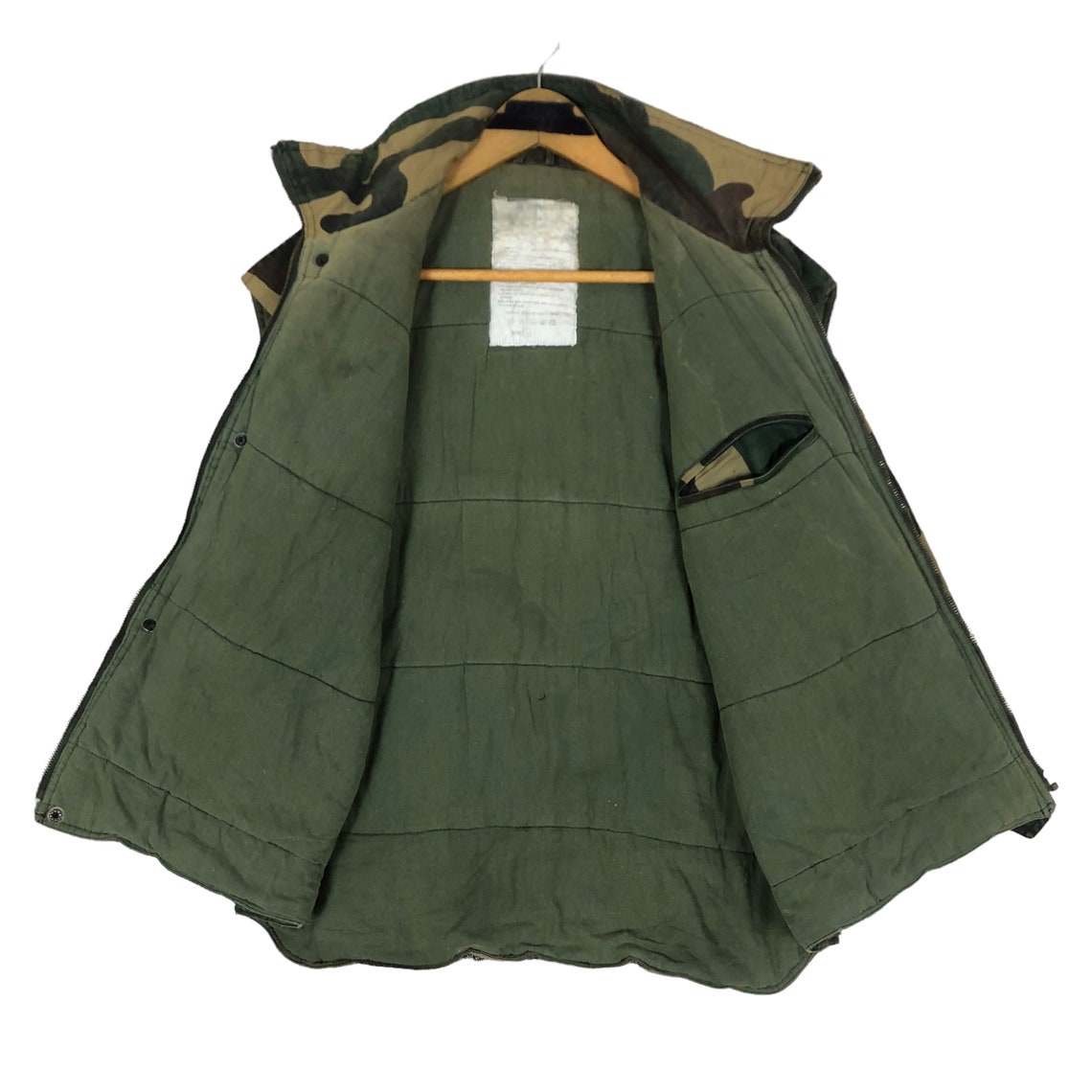 Vintage US Army Tactical Vest Military Cargo Vest Camouflage Zip up ...
