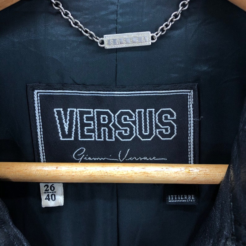 Vintage Versus by Gianni Versace Womens 100% Leather Jacket - Etsy
