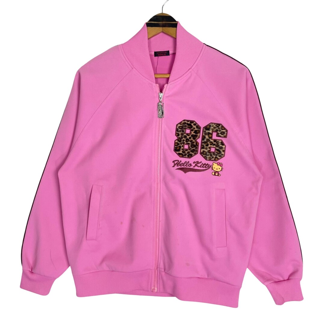Vintage Hello Kitty Track Top Sweater Vivitix Girls Zip up Sweatshirt ...