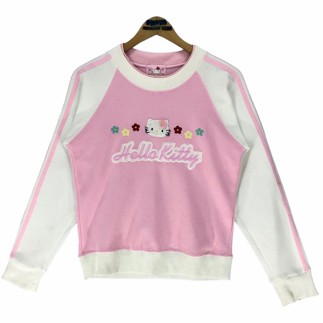 Vintage 90s Hello Kitty Crewneck Double Collar Sweatshirt Pullover Big ...
