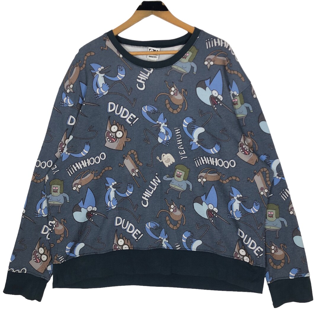 Vintage Regular Show Cartoon Network Crewneck Sweatshirt Pullover ...