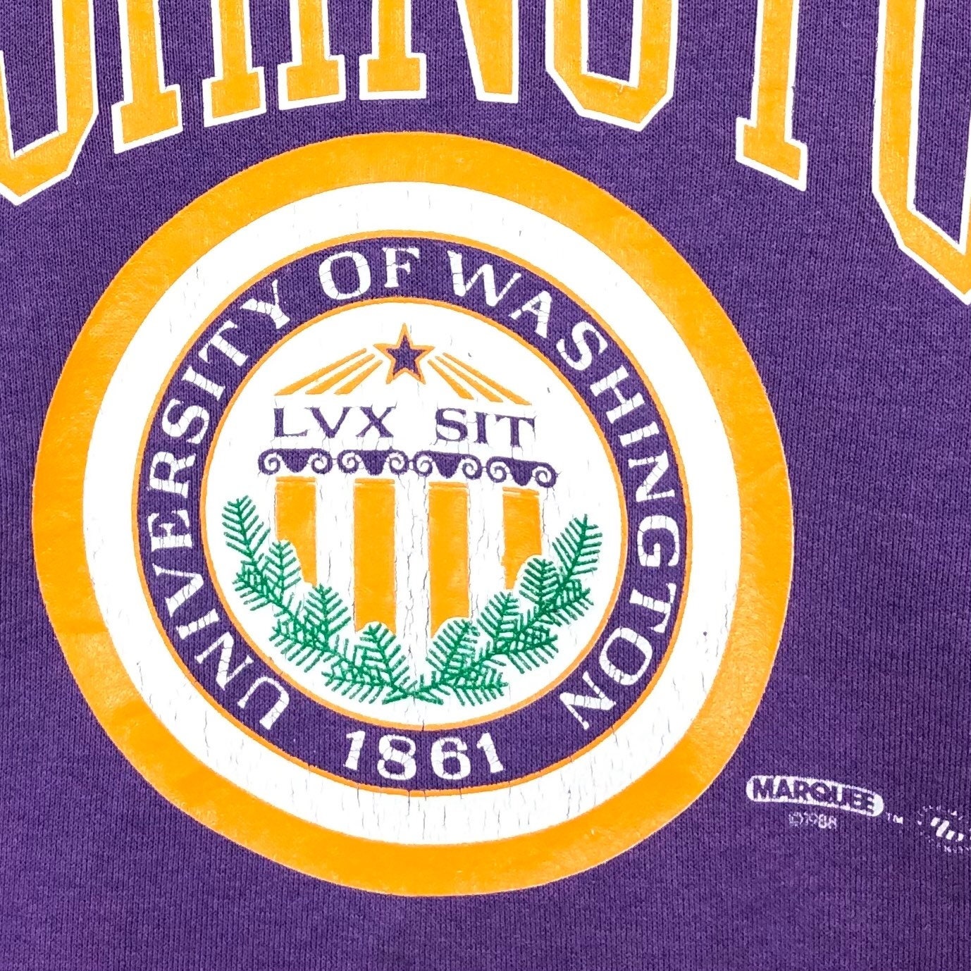 Vintage 80s University of Washington Crewneck Sweatshirt Pullover Big ...