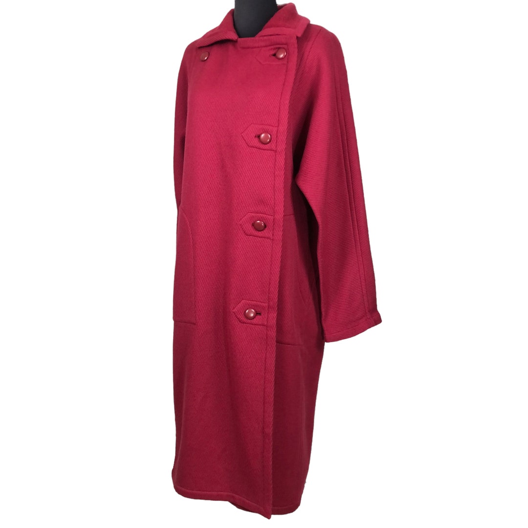Vintage 80s Christian Dior Prêt-a-porter Modèle Exportation Wool Trench Coat Overcoat ...