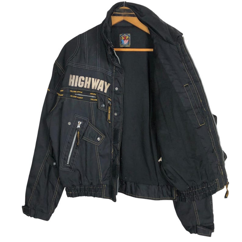 Vintage Yellow Corn Highway Magician Biker Jacket Racing Jacket Big ...
