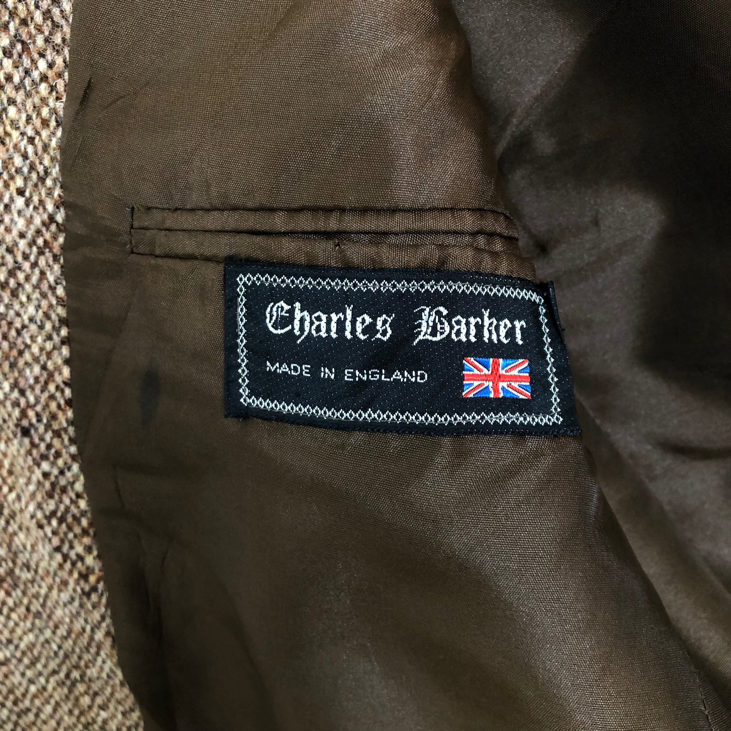 Vintage 80s Harris Tweed X Charles Barker Tweed Coat Wool Hand Woven ...