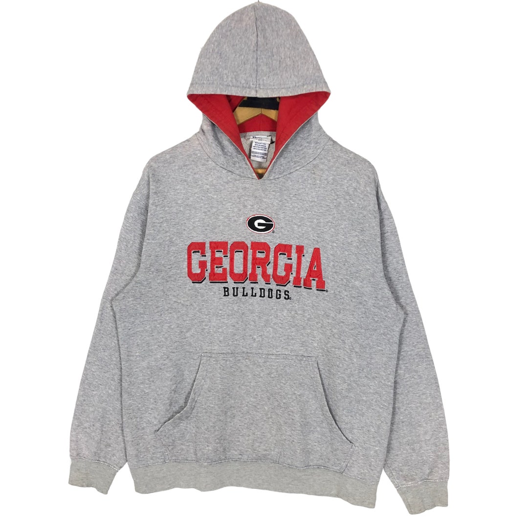 Vintage University of Georgia Bulldogs Football Hoodie Pullover Sweater ...
