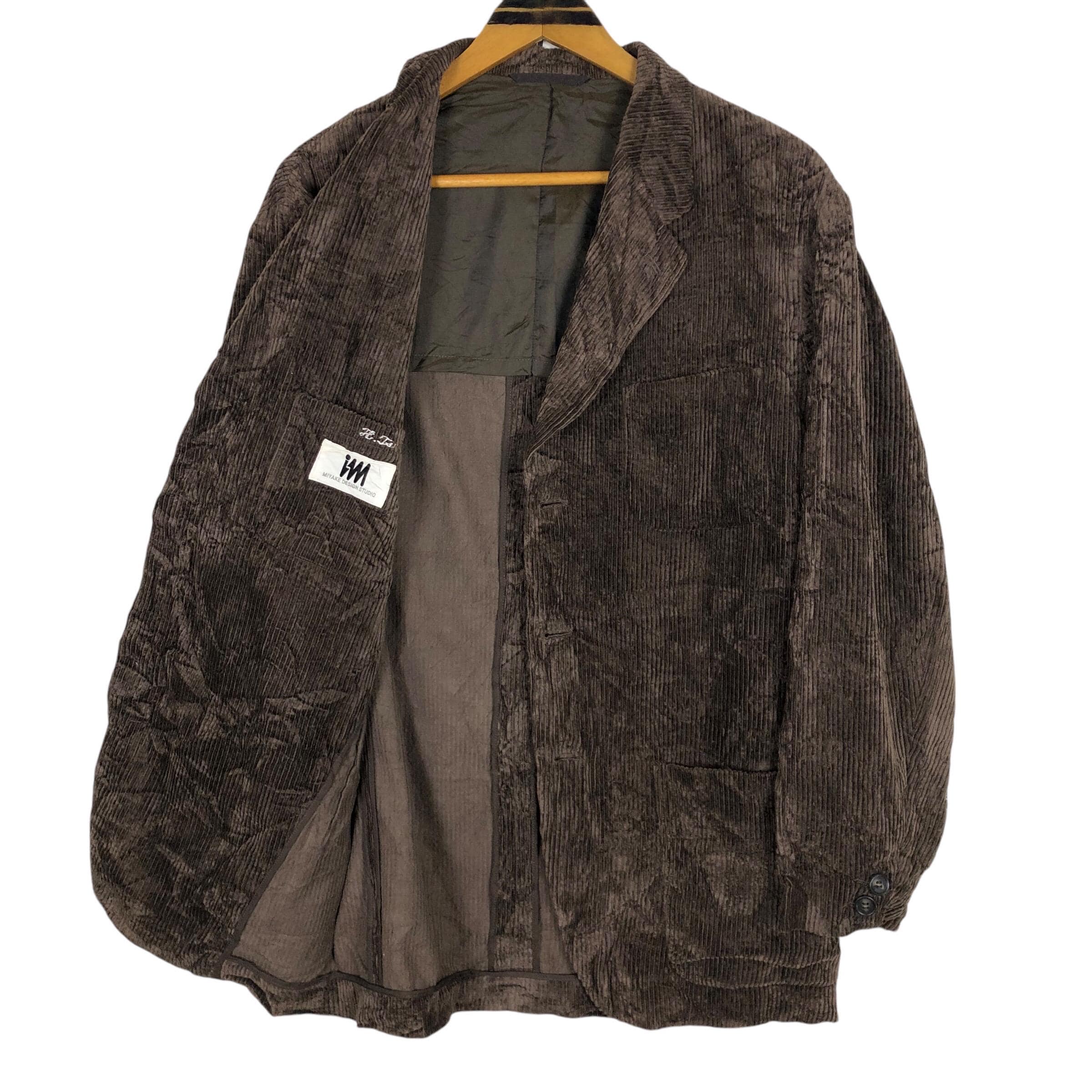 Vintage 90s Issey Miyake Corduroy Coat Single Breasted Notch Vintage 90s Issey Miyake Corduroy Coat Single Breasted Notch