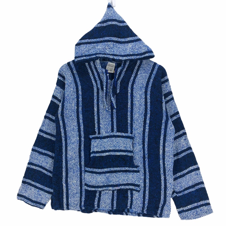 Vintage Chavitos Drug Rug Baja Acrylic Hoodie Pullover Earth Ragz Made ...