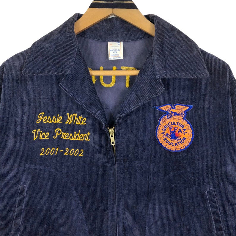 Vintage 80s FFA Corduroy Jacket National FFA Kentucky Christian County ...