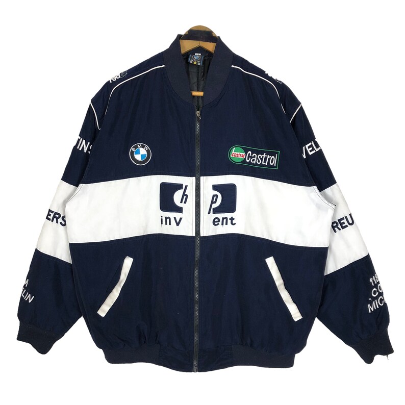 BMW Williams F1 Team Racing Jacket Formula 1 Zip up Bomber Jacket Nylon ...