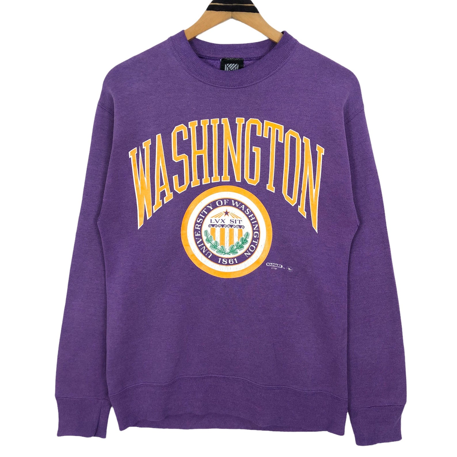 Vintage 80s University of Washington Crewneck Sweatshirt - Purple NCAA ...