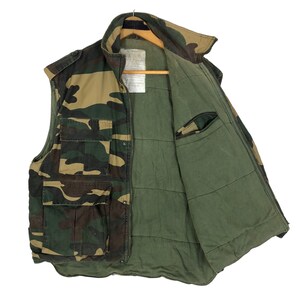 Vintage US Army Tactical Vest Military Cargo Vest Camouflage Zip up ...