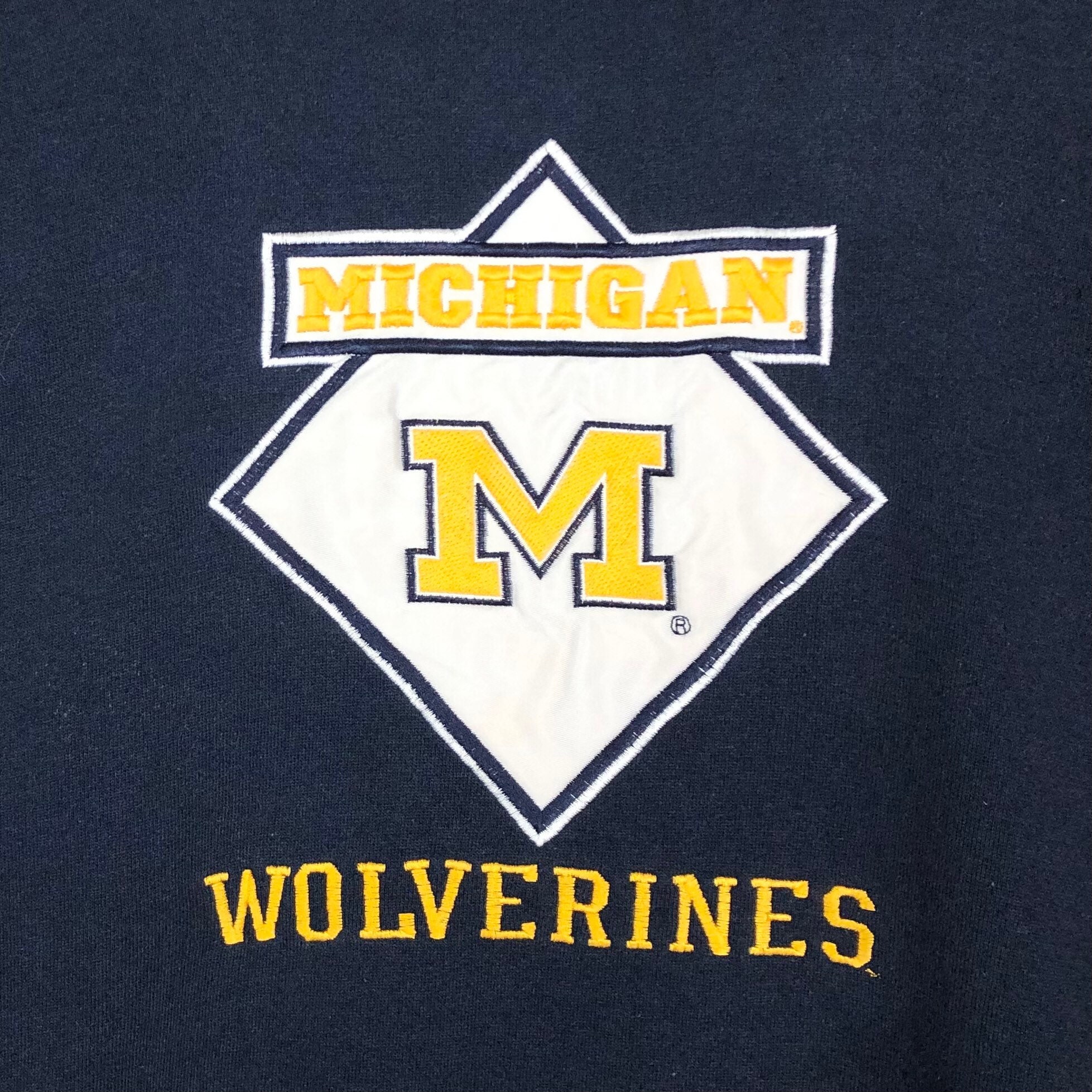 Vintage 90s Michigan Wolverines Crewneck Sweatshirt - Nutmeg Mills NCAA ...