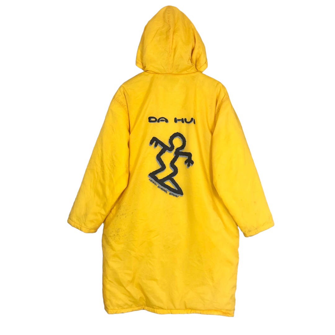 Vintage Da Hui North Shore O’ahu Hooded Winter Jacket Big Logo Long ...
