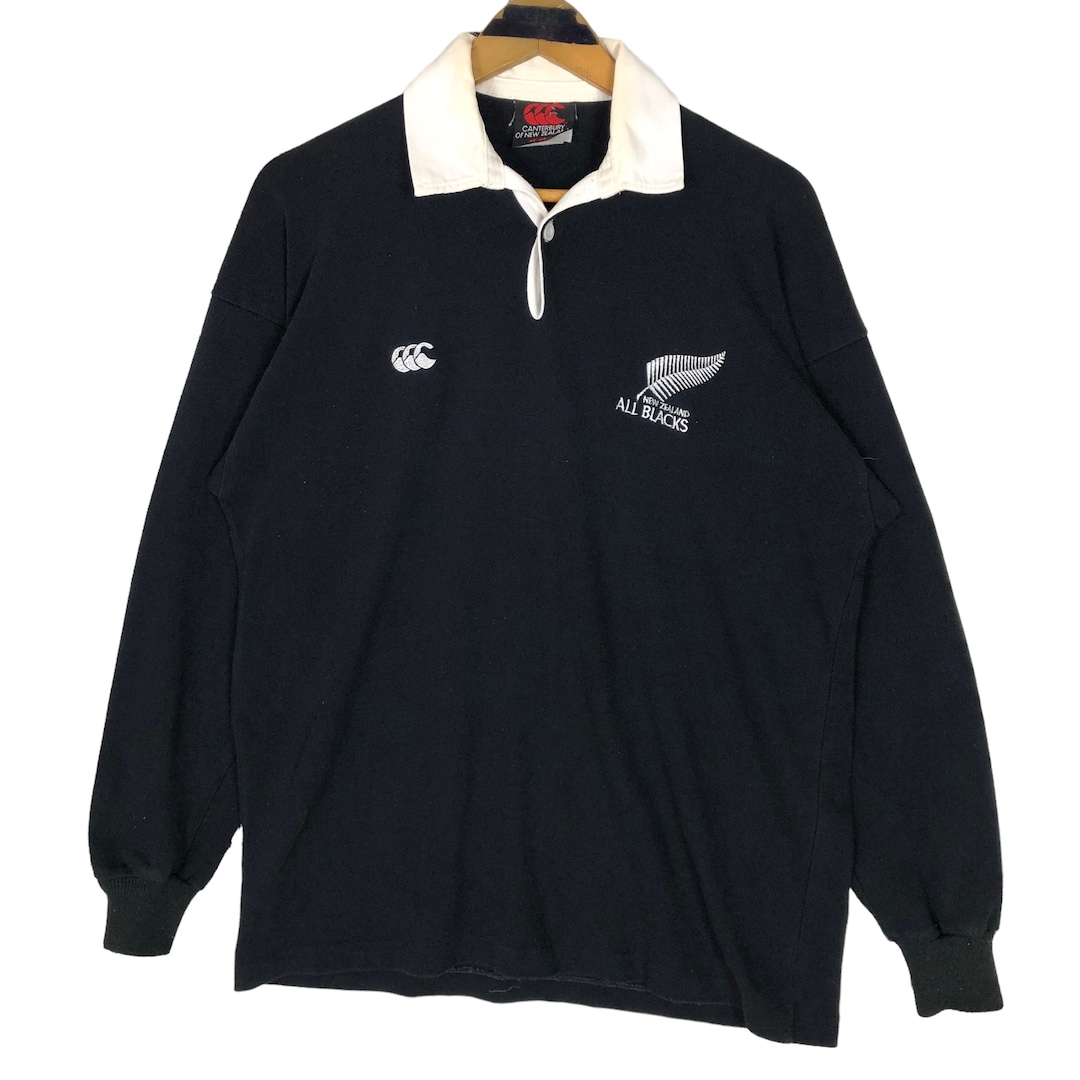 Vintage Canterbury of New Zealand All Blacks Collared Rugby Jersey ...
