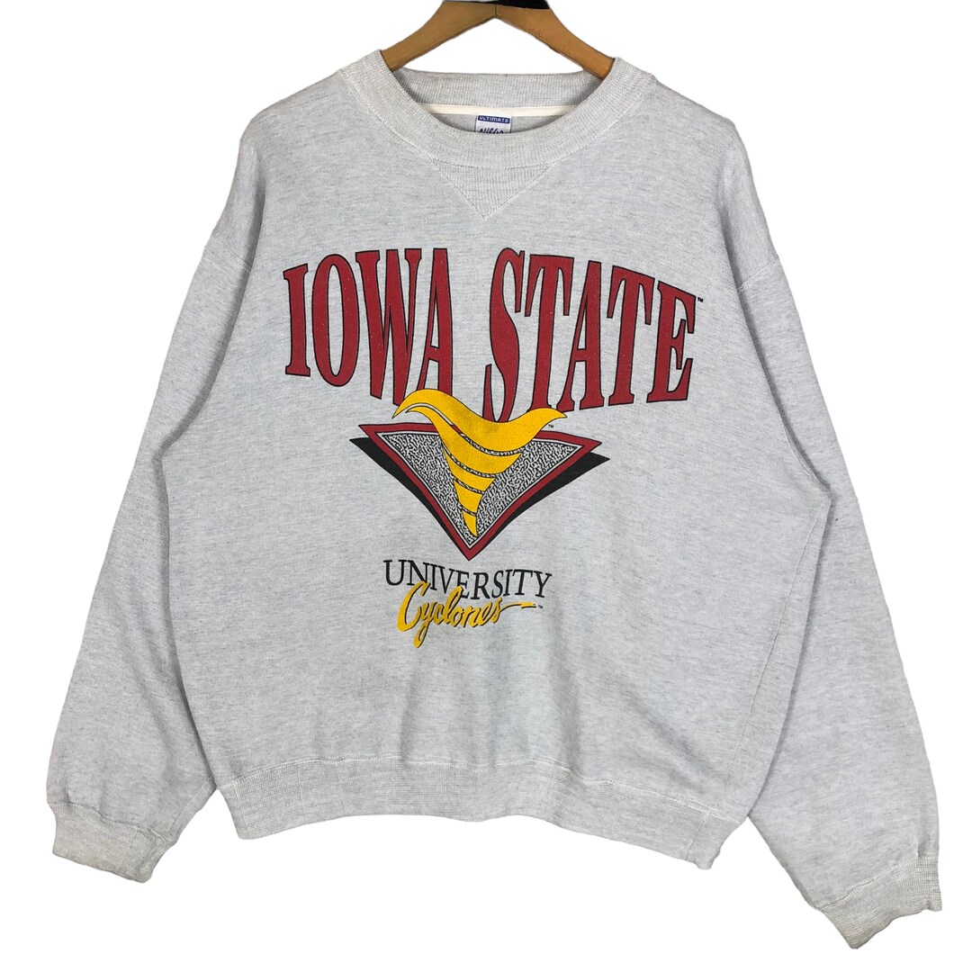 Vintage 90s Iowa State University Cyclones Crewneck Sweatshirt Pullover ...