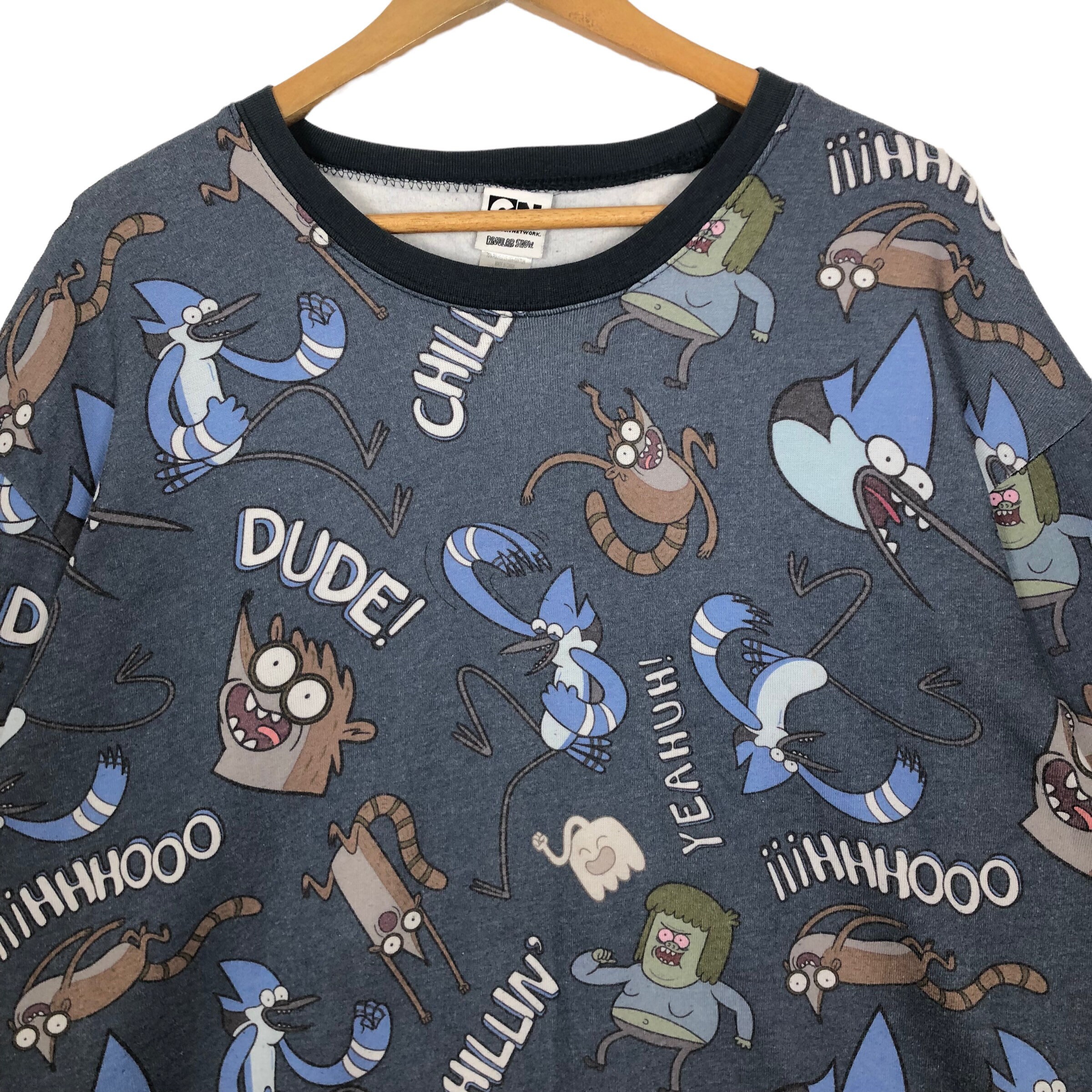 Vintage Regular Show Cartoon Network Crewneck Sweatshirt Pullover ...